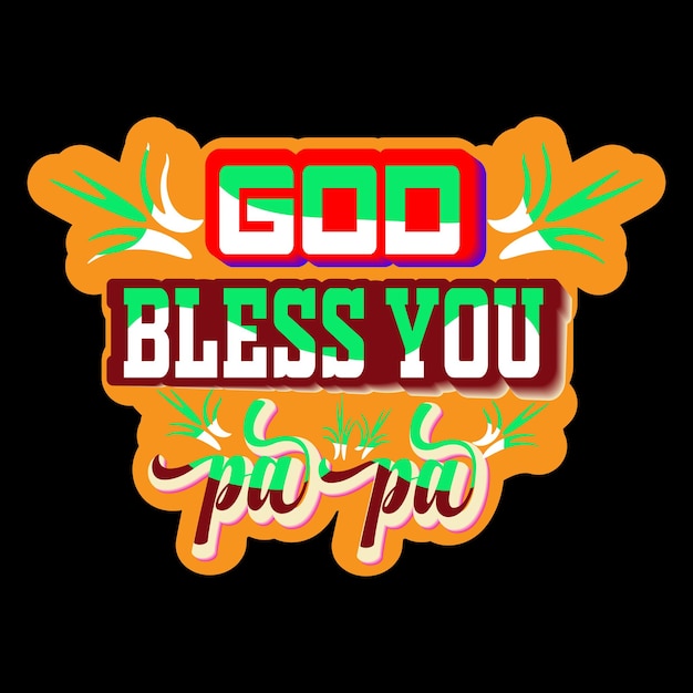 Vibrant 'God Bless You' Graphic Design with Colorful Lettering | Jiffy ...