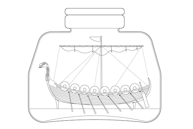 Majestic Viking Longship with Intricate Carved Details | Jiffy Designs