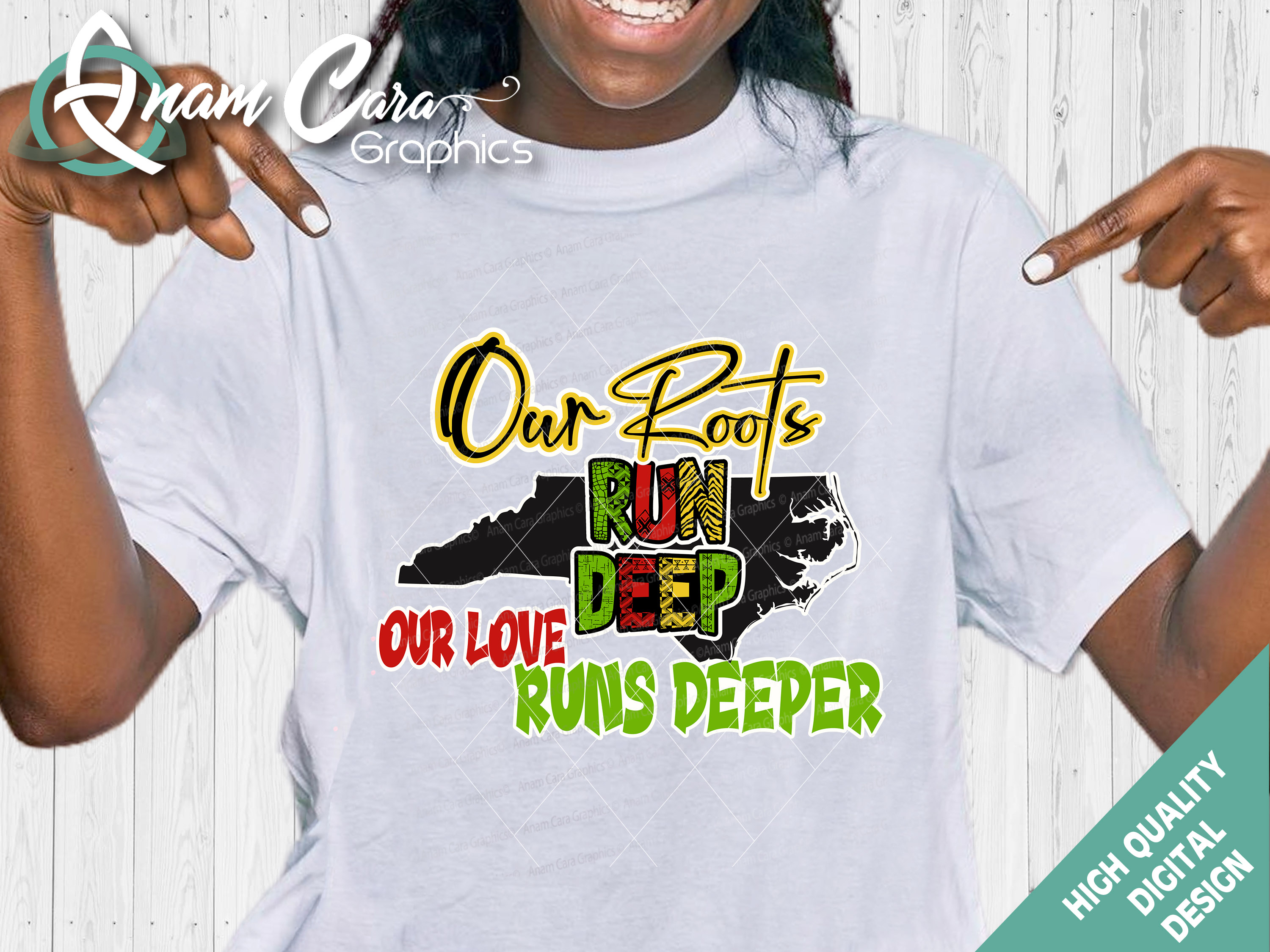 'Our Roots Run Deep Our Love Runs Deeper' Bold Typography with NC North ...