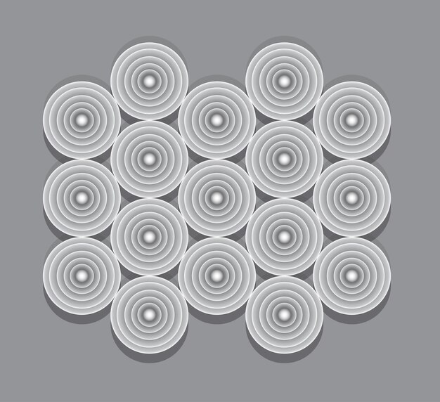 Elegant Concentric Circles in Minimalist Monochrome Design | Jiffy Designs