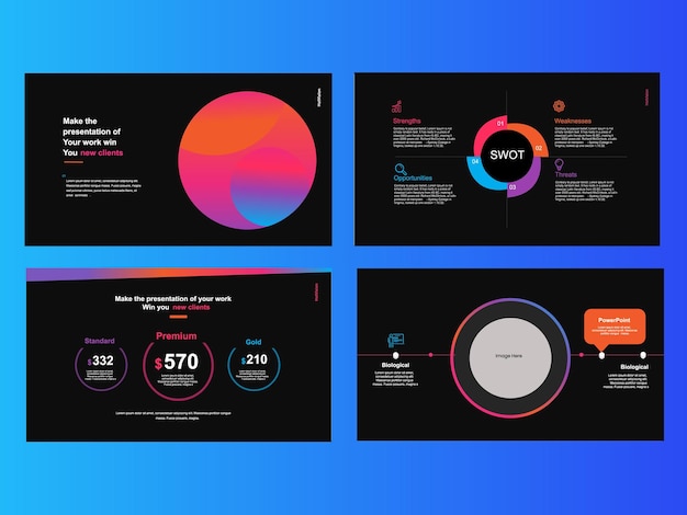 Vibrant Gradient Sunset Infographic with Insightful Data Visualizations ...