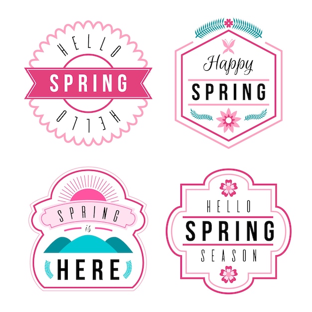 Vibrant Spring Season Badges and Emblems Collection | Jiffy Designs