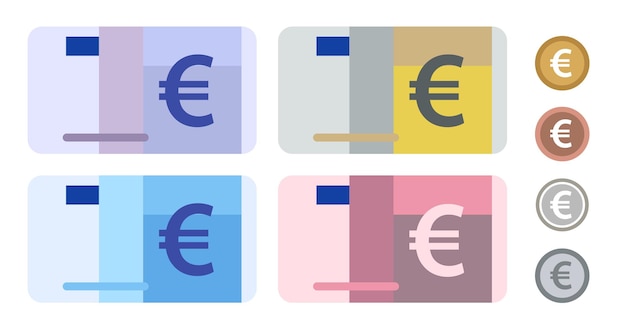 Vibrant Euro Symbols and Currency Icons | Jiffy Designs
