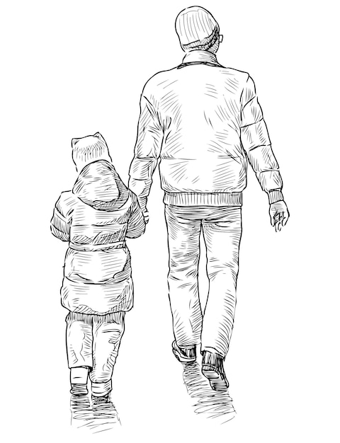 A Heartwarming Walk: Father and Child Embrace the Journey | Jiffy Designs