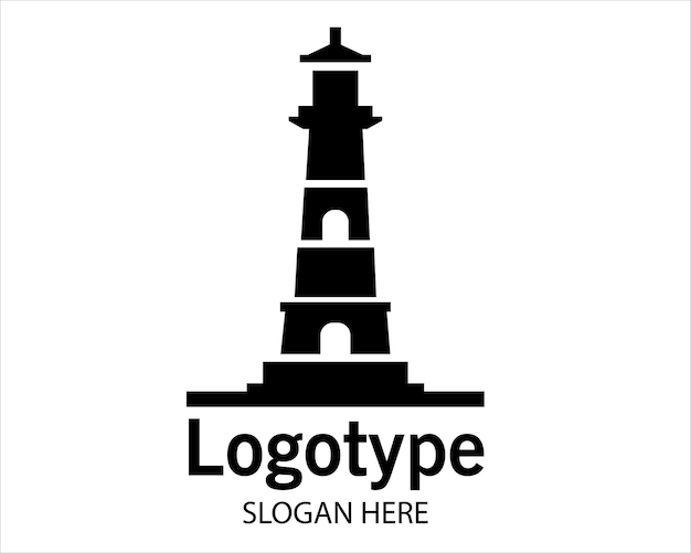 Minimalist Lighthouse Silhouette with Typographic Slogan | Jiffy Designs