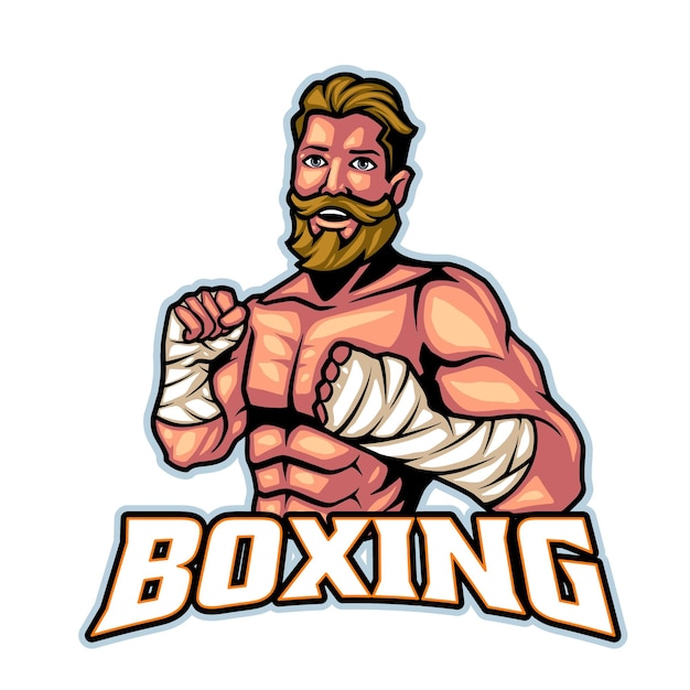Powerful Boxer Flexing His Muscles with Determination | Jiffy Designs