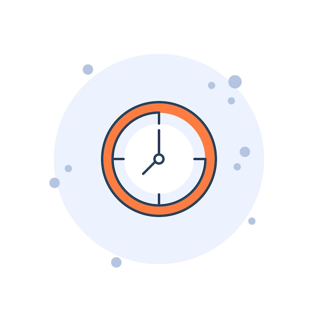 Minimalist Clock Icon with Geometric Shapes and Patterns | Jiffy Designs