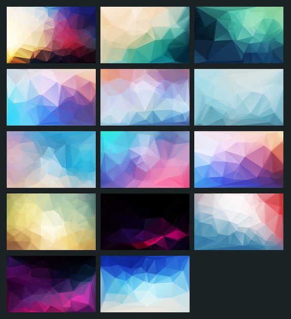 Vibrant Geometric Landscapes in Captivating Color Palettes | Jiffy Designs