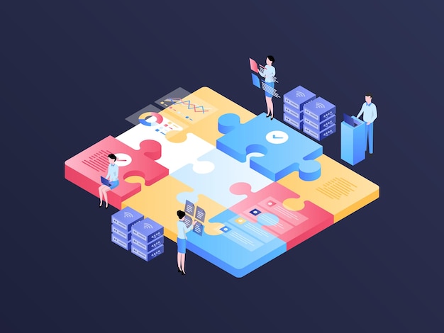 Vibrant Puzzle Pieces Showcase Teamwork and Collaboration | Jiffy Designs