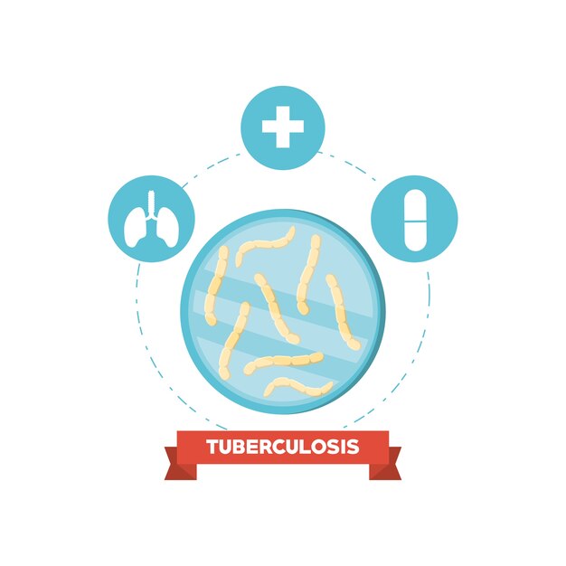 Tuberculosis Awareness Illustration with Medical Icons and Globe ...