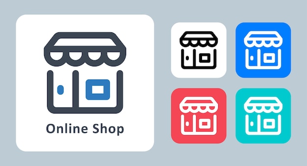 Vibrant Online Marketplace with Iconic Store Symbols | Jiffy Designs