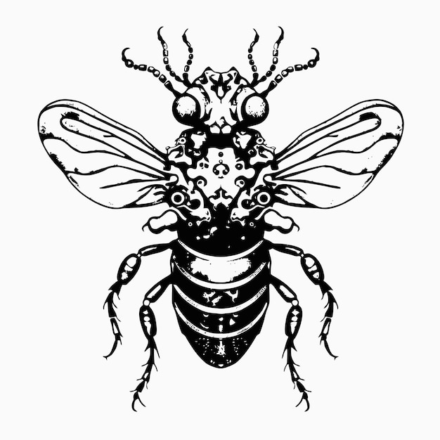 Intricate Celestial Bee: A Mystical Emblem of Nature's Wonders | Jiffy ...