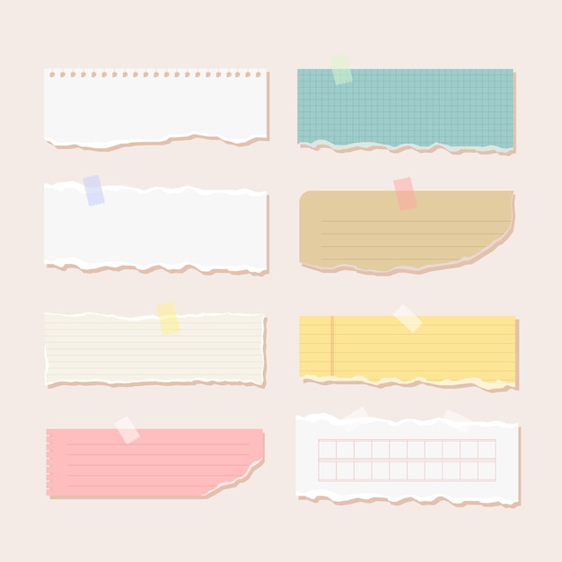 Colorful Torn Paper Scraps in Pastel Shades | Jiffy Designs