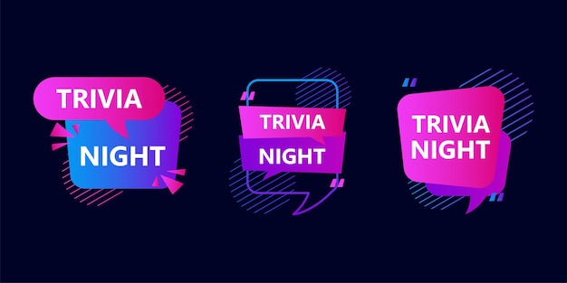 Vibrant Trivia Night Event Collection with Abstract Shapes | Jiffy Designs