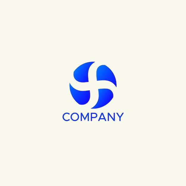 Vibrant Blue Swirling Circular Company Logo Symbol | Jiffy Designs