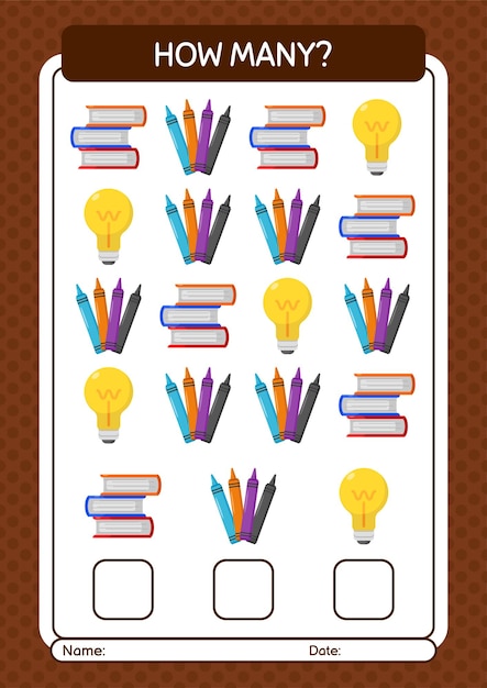 Vibrant School Supplies Counting Activity | Jiffy Designs