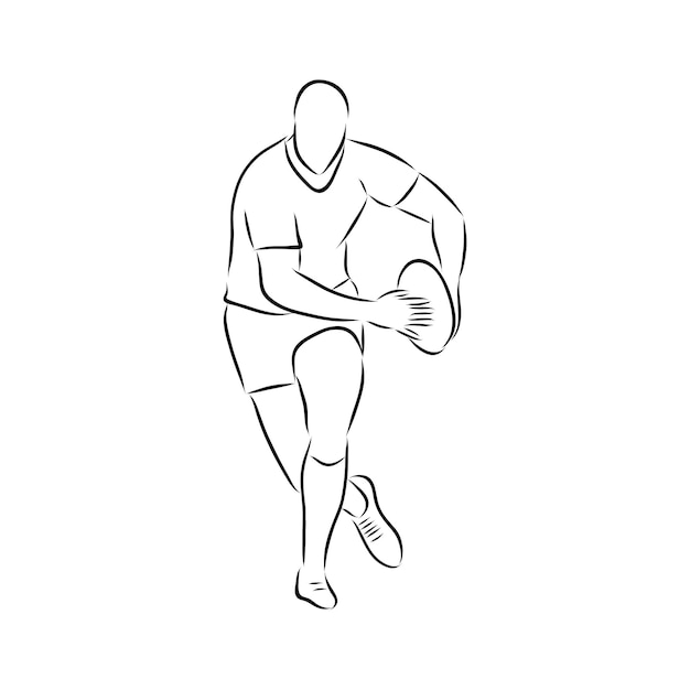 Powerful Rugby Player Charging with the Ball | Jiffy Designs