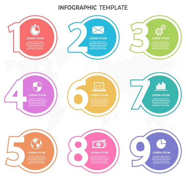 Colorful Infographic Elements with Vibrant Shapes and Icons | Jiffy Designs