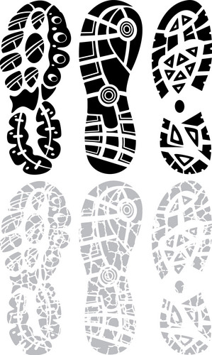 Footprint Sport Shoes Big Vector Illustration Set | Jiffy Designs