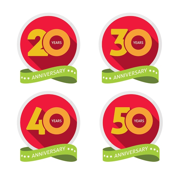 Vibrant Anniversary Emblems Showcasing Years of Celebration | Jiffy Designs