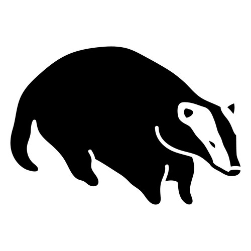 Simple Badger Silhouette | Jiffy Designs