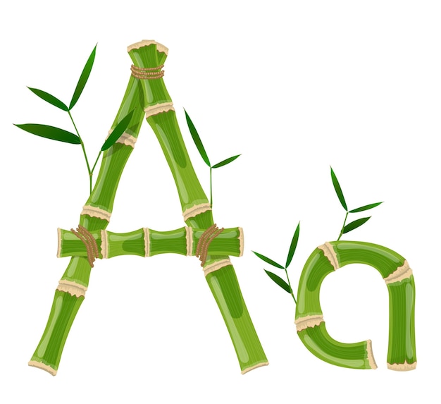 Vibrant Bamboo Alphabet: Eco-Friendly Lettering Design | Jiffy Designs