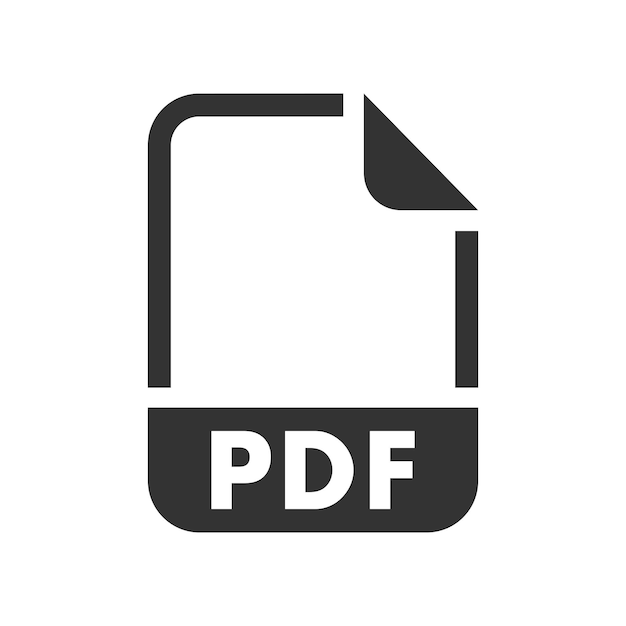 Simple Black and White PDF File Icon | Jiffy Designs