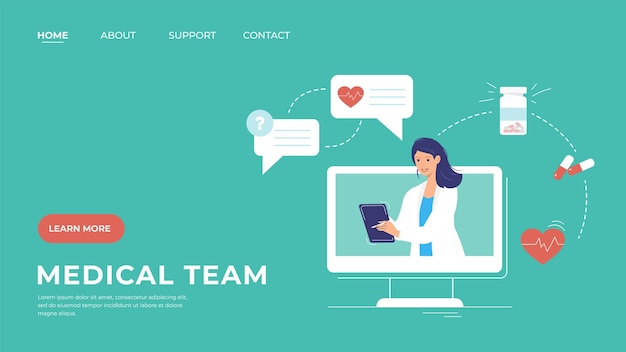 Caring Medical Professionals Providing Remote Healthcare Services ...