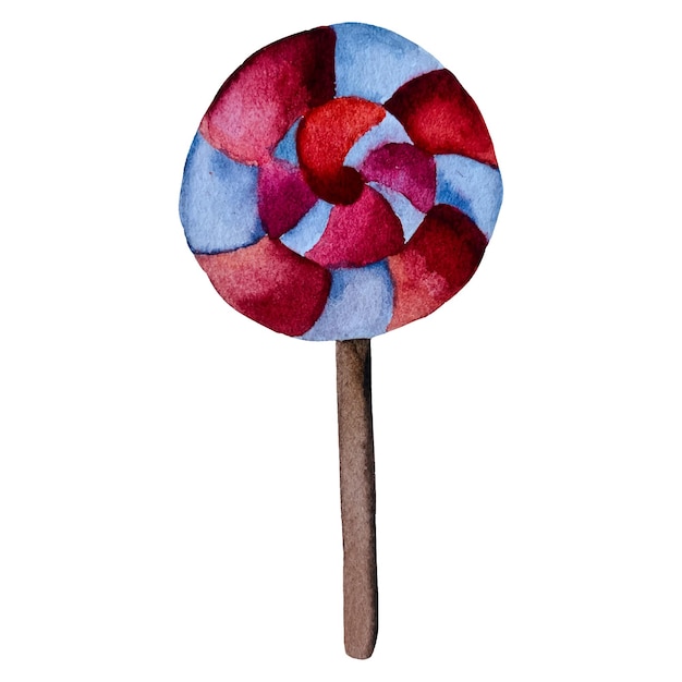 Vibrant Swirling Lollipop in Bold Primary Colors | Jiffy Designs
