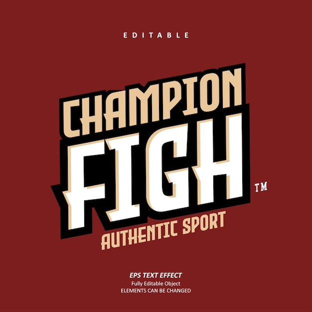 Vintage Emblem for Champion Fight Club Sports | Jiffy Designs