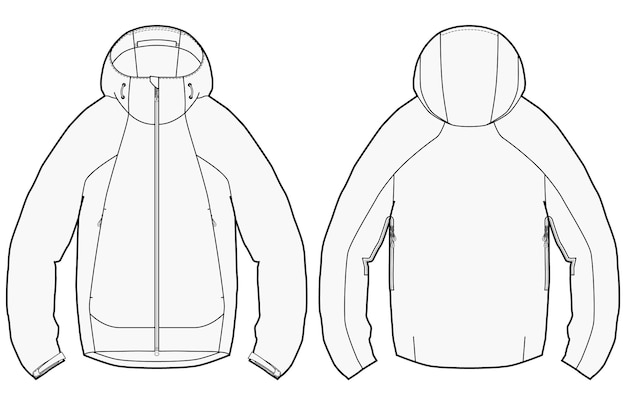Versatile Hooded Jacket Design Template for Customization | Jiffy Designs