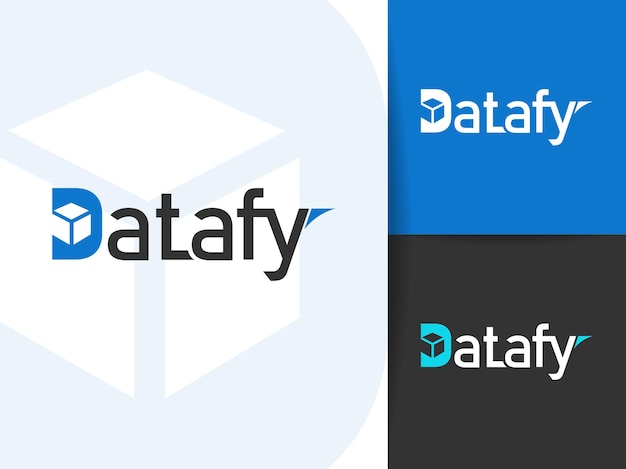 Striking Geometric Datafy Logo with Vibrant Color Scheme | Jiffy Designs