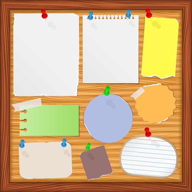 Colorful Bulletin Board with Pinned Notes and Shapes | Jiffy Designs