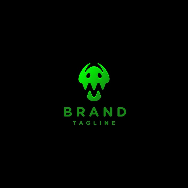 Vibrant Green Alien Head Logo for Engaging Brand Identity | Jiffy Designs