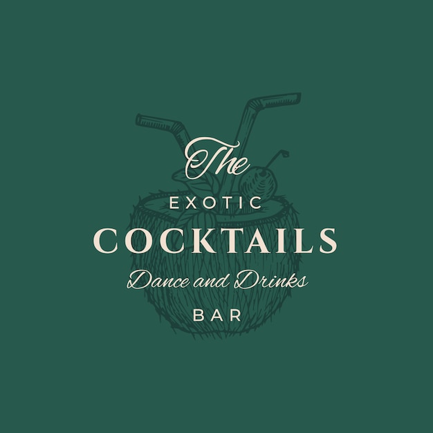 Elegant Cocktail Bar Logo with Vintage Flair | Jiffy Designs