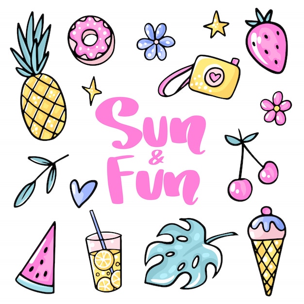 Vibrant Summer Fun Icons and Imagery | Jiffy Designs