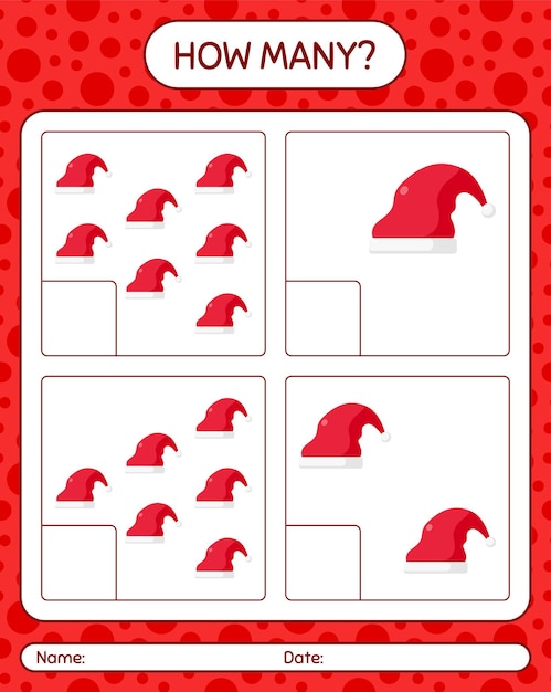 Festive Santa Hat Counting Activity | Jiffy Designs