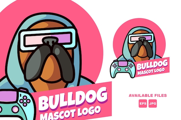 Playful Bulldog Mascot Logo for Gaming and Branding | Jiffy Designs