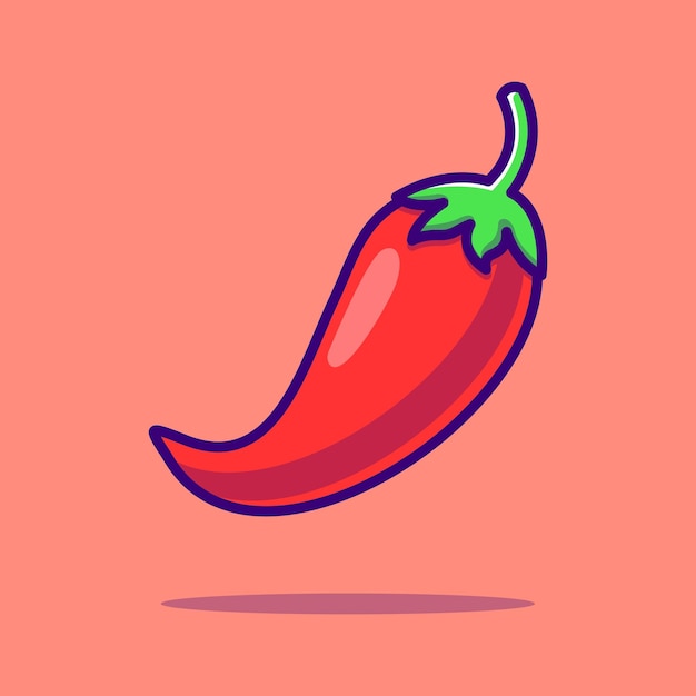 Vibrant Chili Pepper Illustration with Bold Outlines | Jiffy Designs
