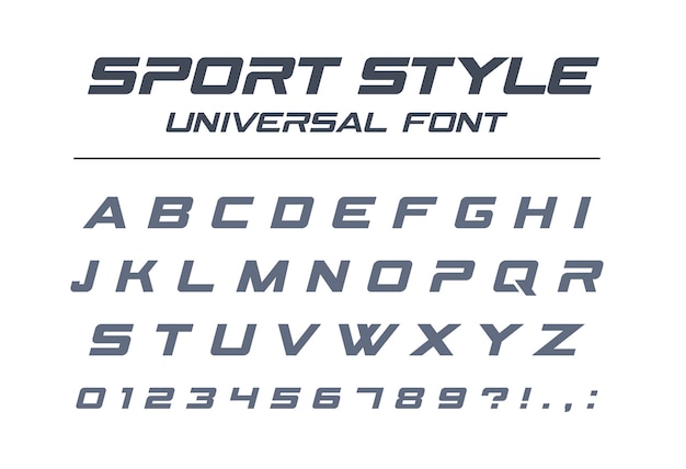 Sleek and Powerful Sport Style Universal Font | Jiffy Designs