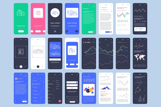 Diverse Mobile App Interfaces Showcasing Data Visualizations and Analytics | Jiffy Designs