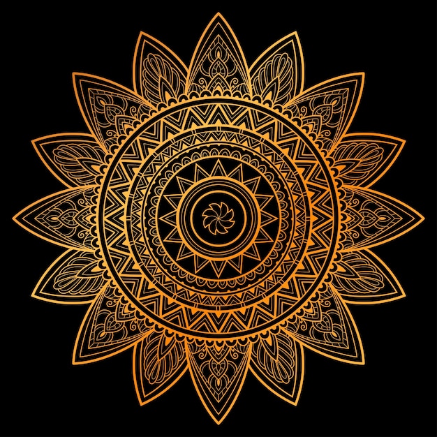 Radiant Mandala of Intricate Golden Patterns and Designs | Jiffy Designs