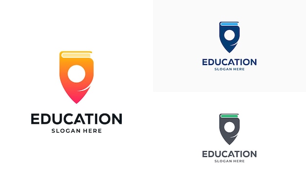 Vibrant Education Logos with Stylized Location Markers | Jiffy Designs