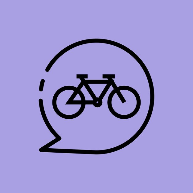 Stylized Bicycle Icon in Minimalist Circular Design | Jiffy Designs