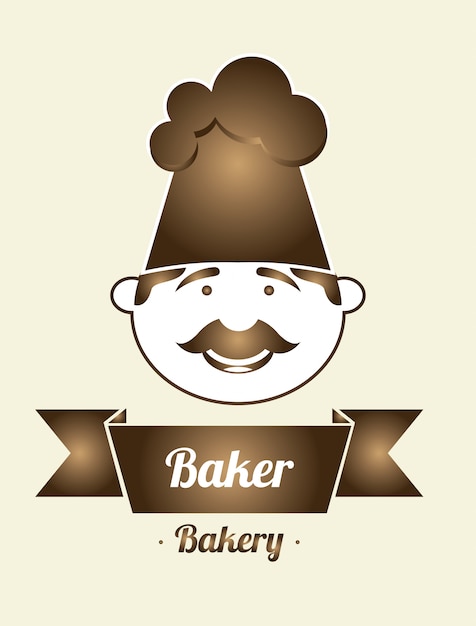 Cheerful Baker Mascot with Ribbon Bakery Logo | Jiffy Designs