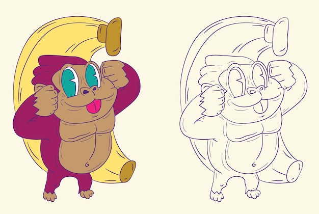 Cheerful Monkey Mascot with Vibrant Colors and Playful Pose | Jiffy Designs