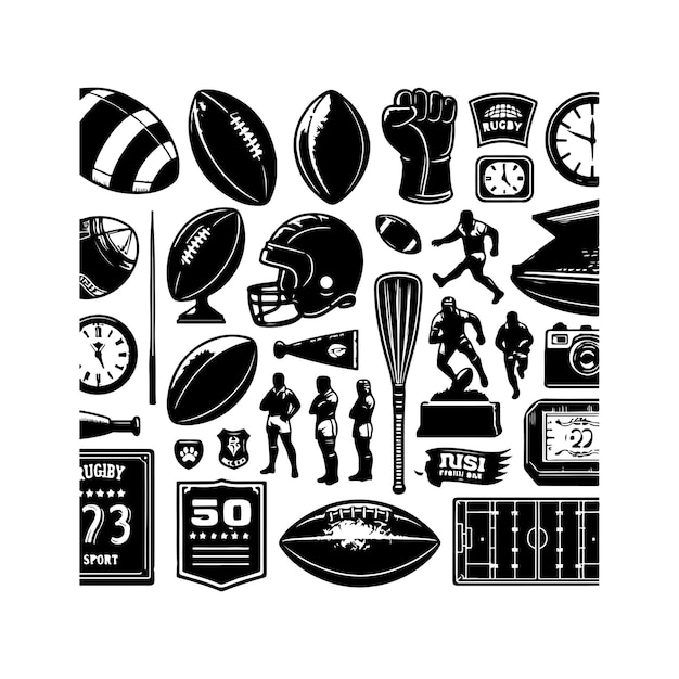 Comprehensive Collection of Iconic American Football Symbols and ...
