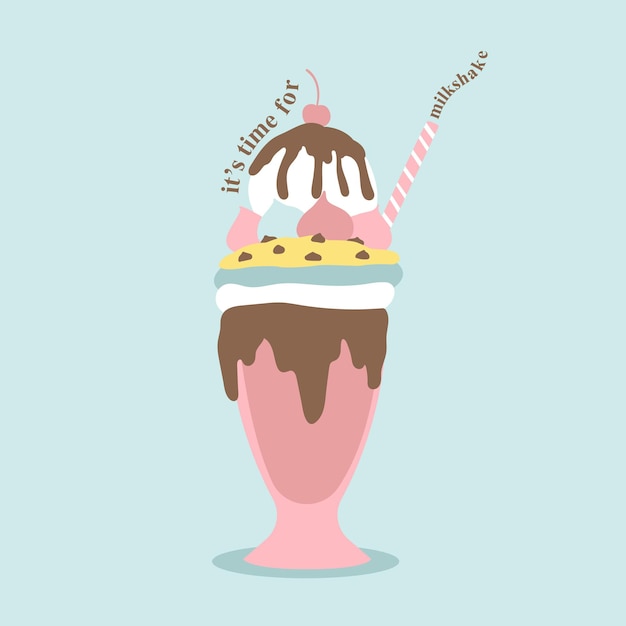 Delectable Delight: A Whimsical Ice Cream Sundae Illustration | Jiffy ...