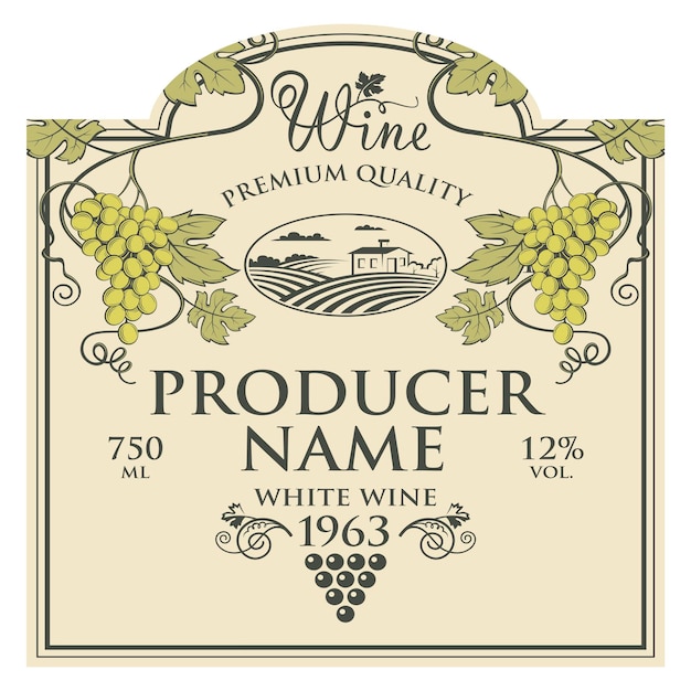 Elegant Vineyard-Inspired Wine Label Design | Jiffy Designs