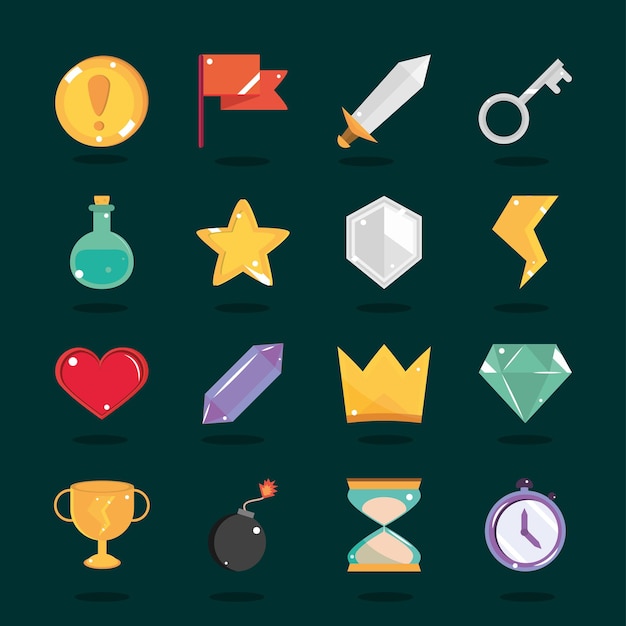 Vibrant Collection of Iconic Adventure and Fantasy Symbols | Jiffy Designs